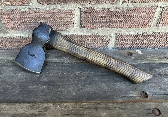 VINTAGE ELWELL 1LB Kent Pattern Axe Hatchet Chopper Kindling Camping ...