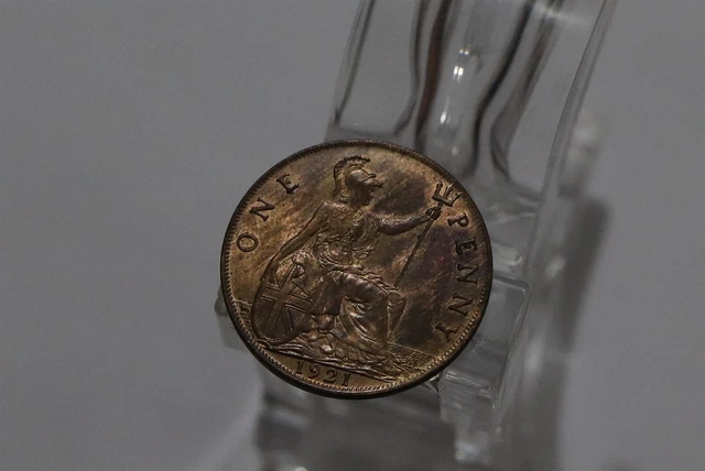 🧭 🇬🇧 UK Gb Penny 1921 George V High Grade B65 #3518 EUR 44,31 - PicClick DE