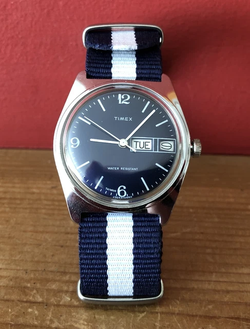 VINTAGE TIMEX BLUE Face Manual Wind Watch - Gwo £6.05 - PicClick UK