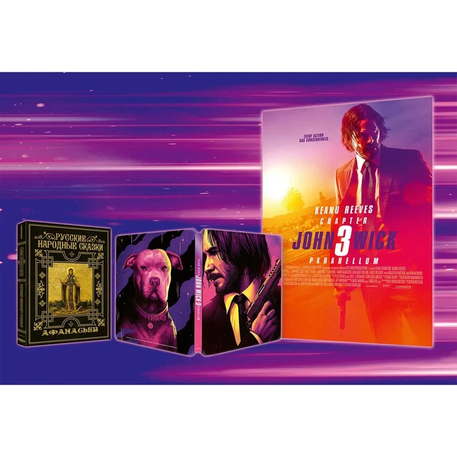 JOHN WICK 3 PARABELLUM LIMITED EDITION 2 disc Ed 4K UHD STEELBOOK + BLU ...