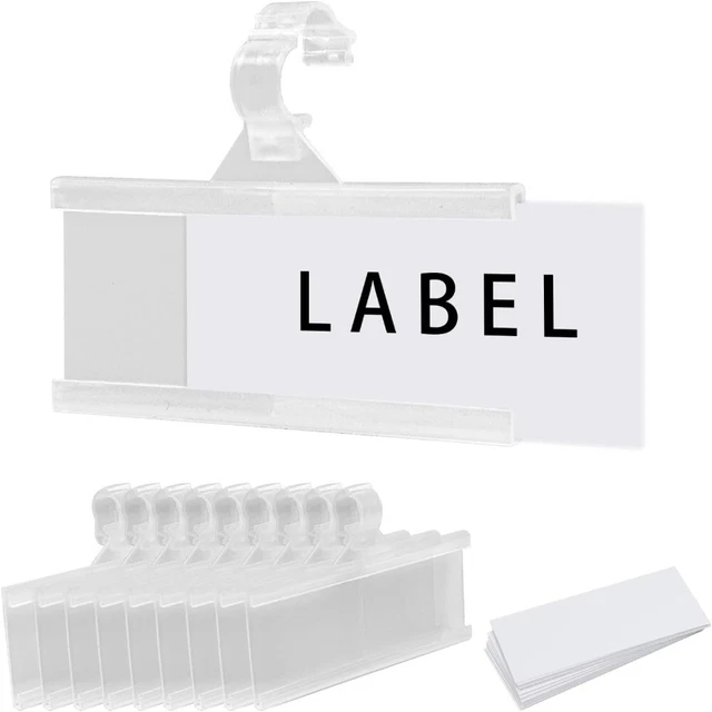PLASTIC PLASTIC LABEL Holders Reusable Ticket Display Holder Label ...