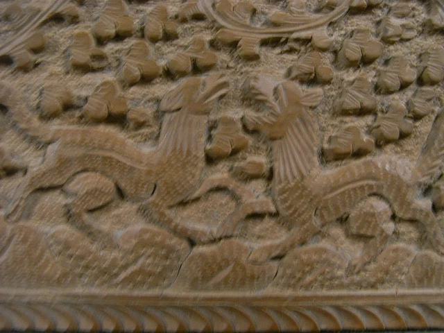 🇫🇷 ANCIEN COFFRET En Bois Sculpté Boite Cigare Cigarette Carte EUR 49 ...