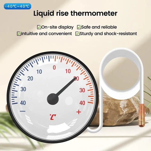 COMPACT DIAL THERMOMETER with Clear Temperature Scale for Easy Reading ...