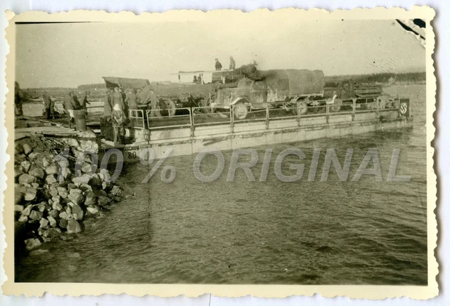 3# KUBAN 1943 Russland Rückzug ~ Marine Schiff Ponton Fähre Panzer ...