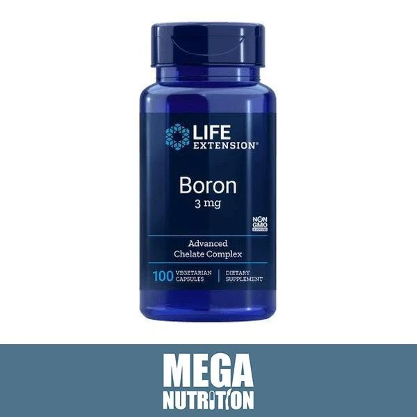 LIFE EXTENSION BORON 3mg 100 Veg Capsules | Bone And Joint Health ...