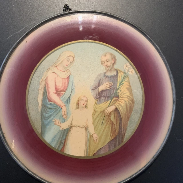 RARE ET ANCIEN Cadre Rond De L’enfant Jesus EUR 40,00 - PicClick FR