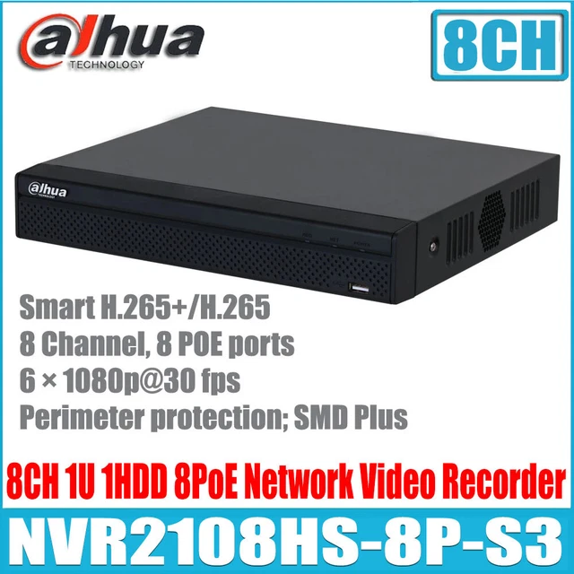 DAHUA NVR2108HS-8P-S3 8 CH 1 SATA Compact 1U 1HDD 8PoE Network Video Recorder $248.99 - PicClick CA