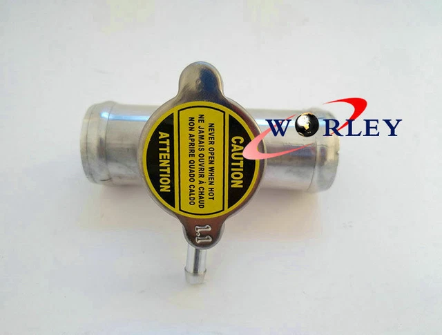 IN LINE ALUMINUM Radiator Hose Filler Neck /Cap Hose OD=1 1/2" (38mm ...