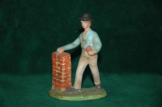 NF NARDI FRATELLI 1940 Pasta Statuine Presepe Antico Rara Ragazzo Suona ...