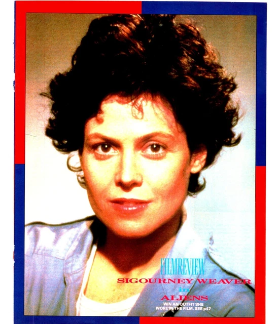 (F&F84) MAGAZINE PIN Up Picture/Poster 12X9" Sigourney Weaver In Aliens ...