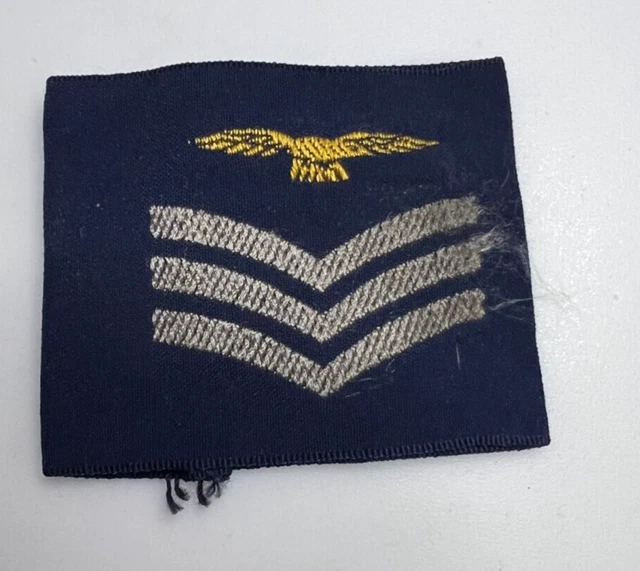 RAF ROYAL AIR Force Aircrew Sergeant slide On epaulette Rank patch ...