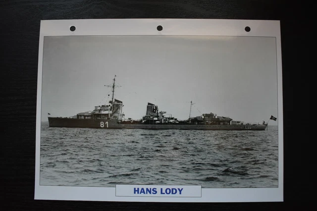 NAVAL DESTROYERS HANS LODY 1936 Destroyer Photo Print Maxi Card £4.25 ...