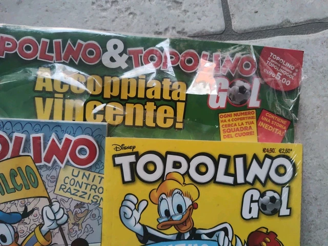 TOPOLINO N.3034 + Topolino Gol N.1 Blisterato + Bustina Calciatori 2013 ...