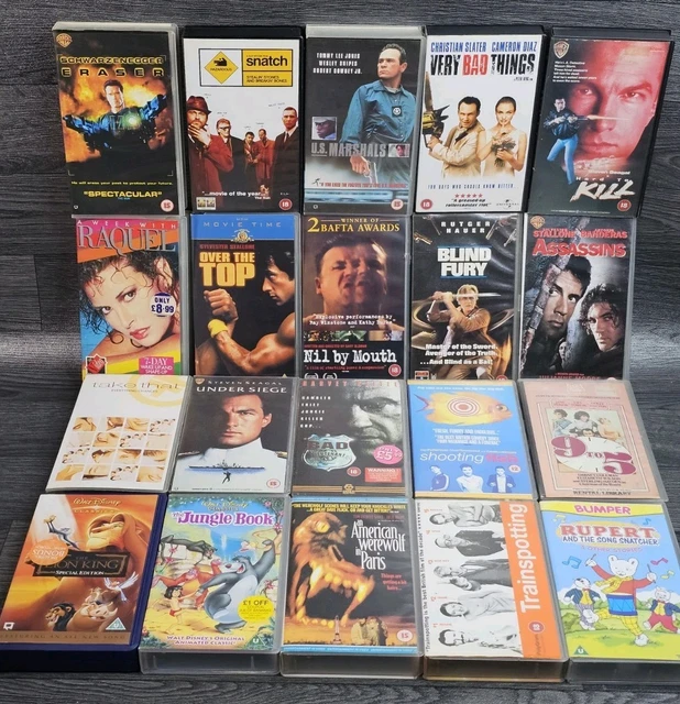 VHS VIDEO TAPE Bundle 20 × Action Classics 90s Movies Retro Job Lot £26 ...