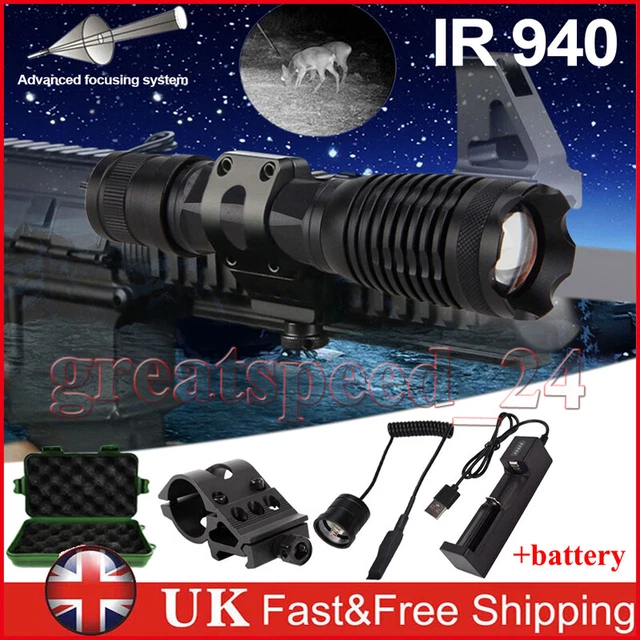 ZOOM IR ILLUMINATOR Infrared 940nm Hunting Light Night Vision Torch Scope Mount £16.99 - PicClick UK