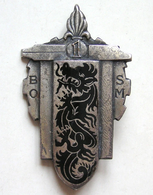 INSIGNE 1E BATAILLON D'OUVRIERS DU SERVICE DU MATERIEL LEGION ETRANGERE ...