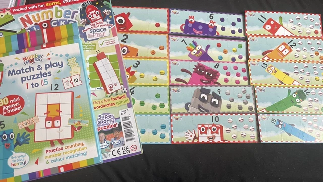 CBEEBIES NUMBER BLOCKS Magazine With Numberblocks Match & play puzzles ...