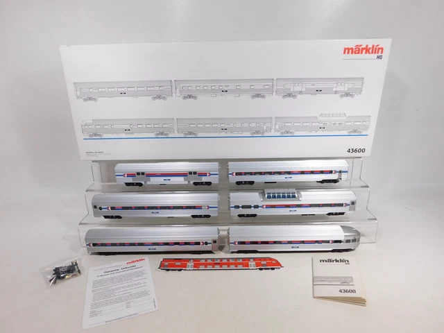 DT252-6# MÄRKLIN H0 AC 43600 Streamliner-Set Amtrak Nem Kk Kkk Light Sg ...