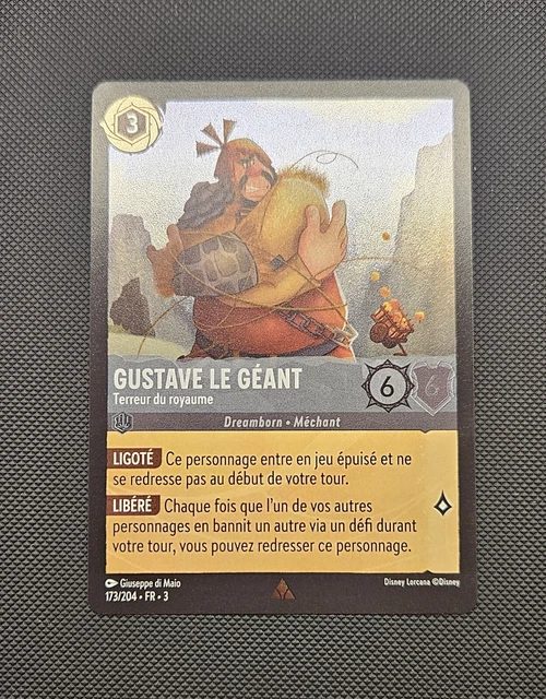 CARTE LORCANA DISNEY TCG Gustave Le Géant 173/204 FOIL Rare Chapitre 3 ...