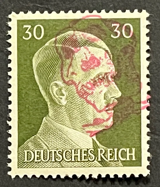 TRAVELSTAMPS:GERMANY WWII NAZI Propaganda Stamp Hitler Death Head OP ...