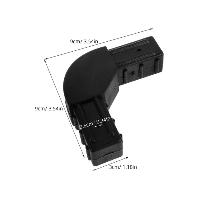 4PCS RIGHT ANGLE Elbow Tube Connector - Square Tube Adapter - Bed Frame ...