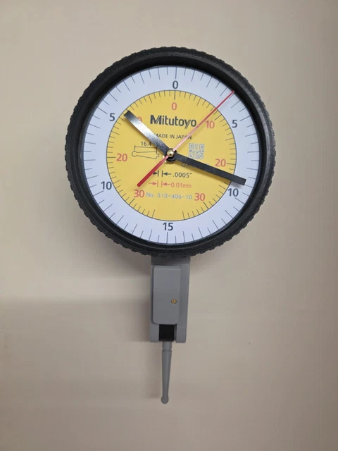 MITUTOYO DIAL TEST INDICATOR WALL CLOCK DTI 3D PRINTED UNIQUE TIMEPIECE ...