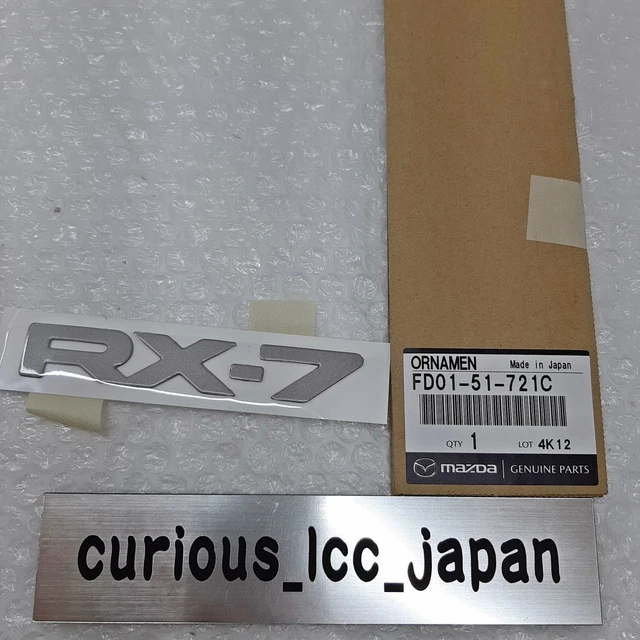 MAZDA ORIGINAL RX-7 RX7 FD3S FC3S HINTEN Logo EMBLEM FD01-51-721C ...