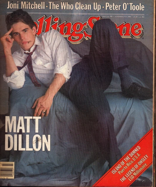 1982 ROLLING STONE Magazine: Joni Mitchell, Matt Dillon,The Who,Owsley ...