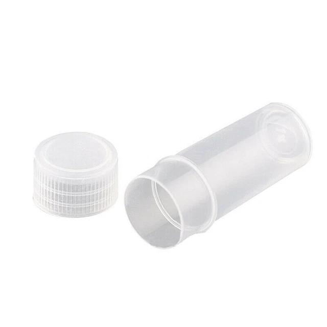 5ML PLASTIC EMPTY Sample Mini Small Vial Bottle Test Tube Lab Storage ...