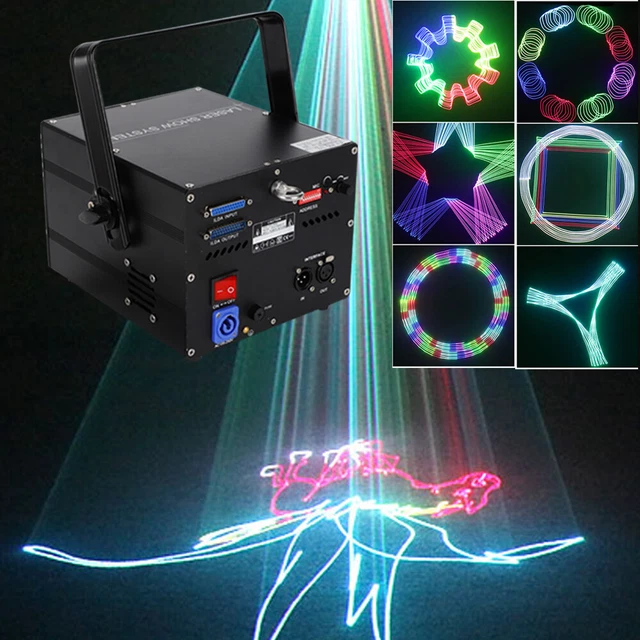 PROJECTOR ILDA RGB Animation Beam Scanner Stage Laser Light for DJ ...