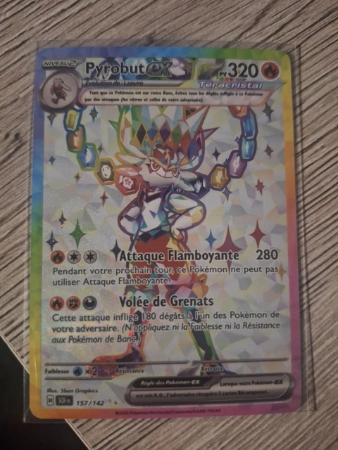 CARTE POKÉMON PYROBUT EX 157/142 - Couronne Stellaire - FR - Neuf EUR ...