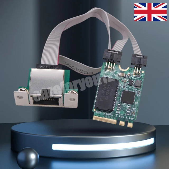 M.2 GIGABIT LAN Adapter 2.5G/1000/100Mbps RJ45 Network Card (M.2 A+E ...