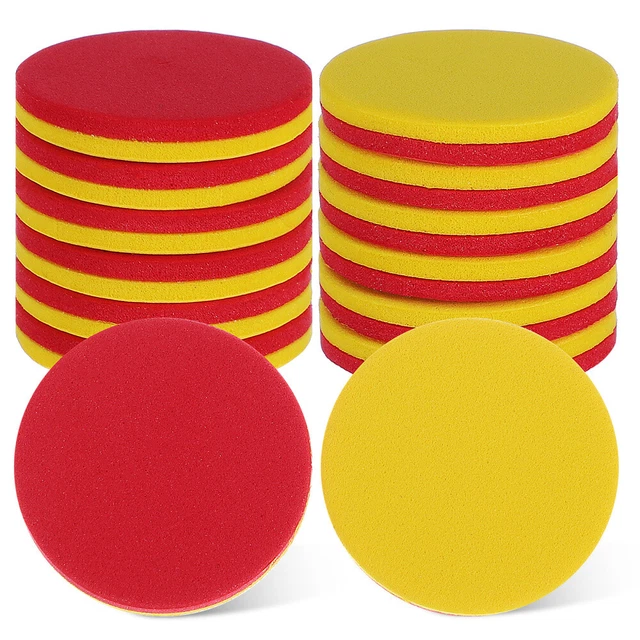 100 PEZZI DISCHI in Schiuma Colorati Servizio di Giri Bicolore EUR 6,45 ...