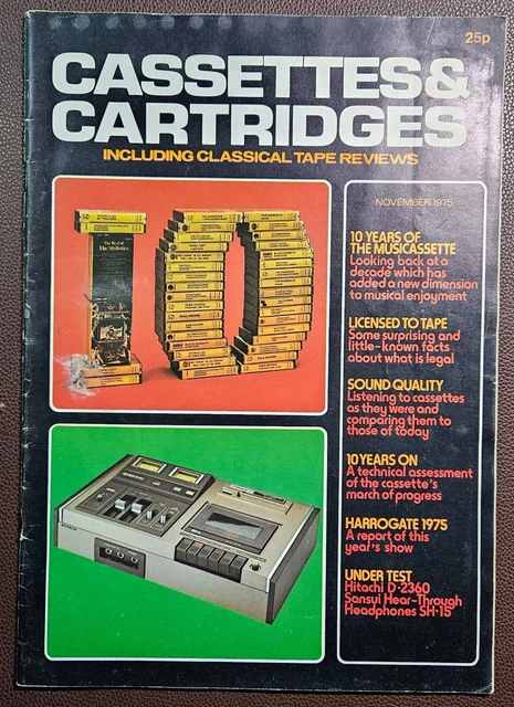 1975 CASSETTES & Cartridges Magazine Audio Cassette & Hardware Reviews ...