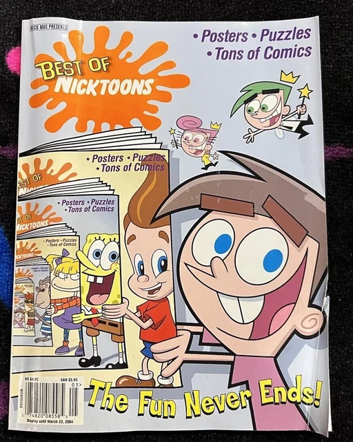 BEST OF NICKTOONS Magazine + Poster Nickelodeon Vintage 2003 SpongeBob ...
