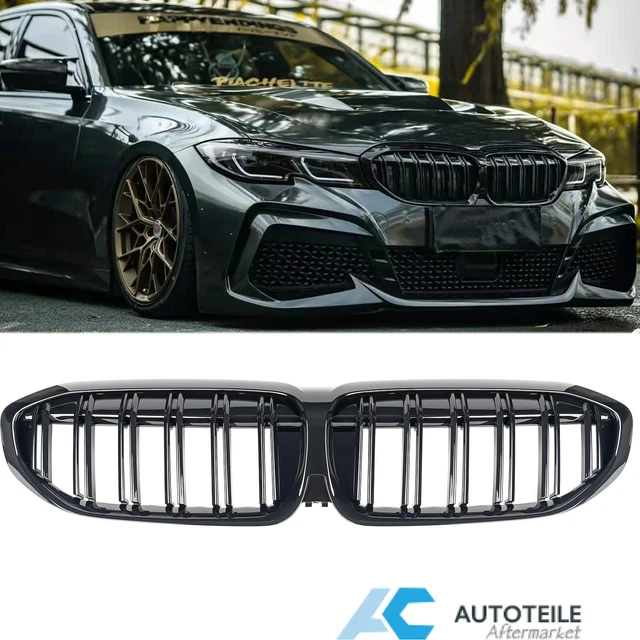 GRILL NIEREN KÜHLERGRILL Schwarz Glanz für BMW 3er G20 G21 Doppelsteg 18- EUR 45,59 - PicClick DE