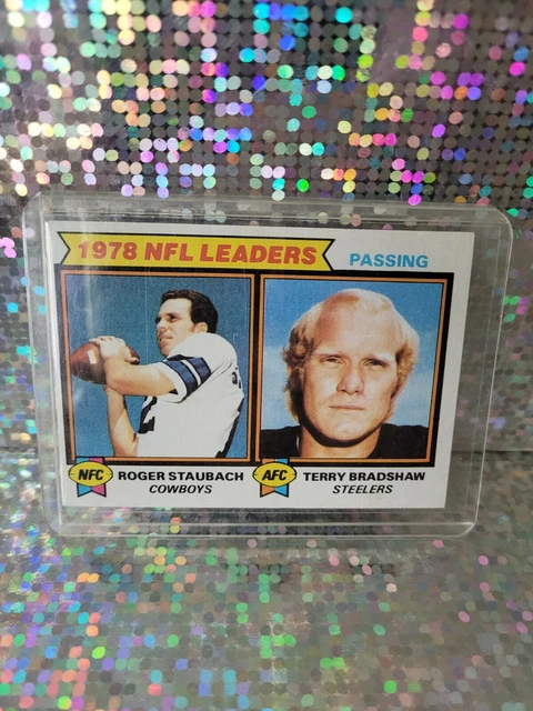 1979 TOPPS 1978 NFL Leaders Passing Roger Staubach Terry Bradshaw #1 ...