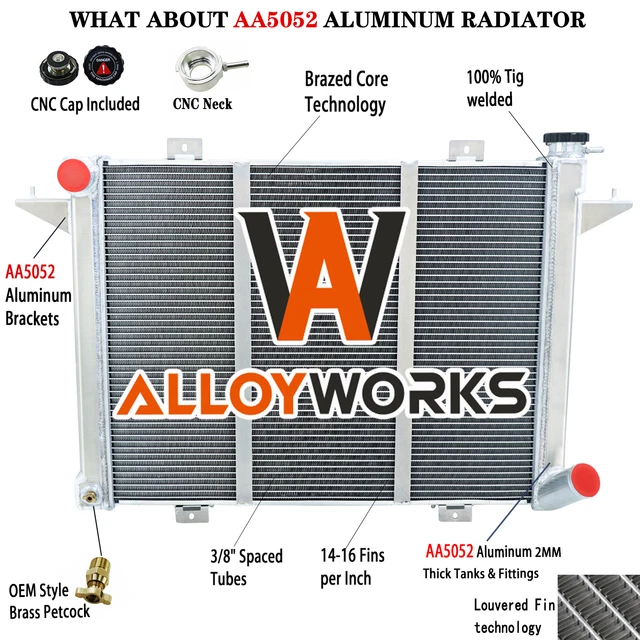 3 ROW ALUMINUM Radiator For 1991 92 1993 Dodge D250 D350 W250 W350 5.9L ...