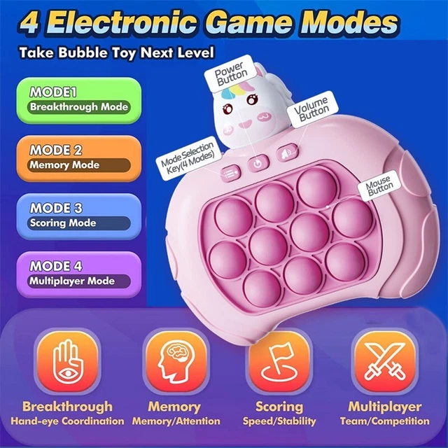 PUSH GAME POP Electronic Pushit Pro Super Bubble Pop Game Light Push Up ...