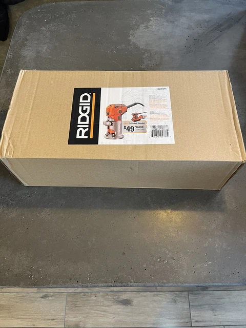 RIDGID R24011 5.5 Amp Fixed Base Trim Router w/ 2.4 Amp 1/4 Sheet ...