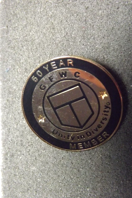 GFWC 50 YEAR Member Pin General Federation of Women's Clubs Unity Lapel ... GFWC 50 YEAR Member Pin General Federation of Women's Clubs Unity Lapel ...