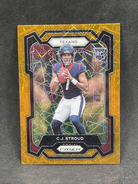 CJ STROUD 2023 Panini Prizm Orange Laser Prizm RC SP #339 Rookie ...