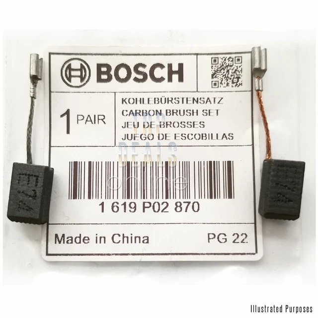 ORIGINAL BOSCH GWS 7-115 Carbon Brushes for Part 3 601 C88 171 & 3 601 ...