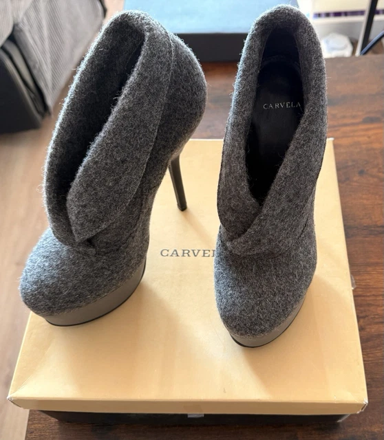 CARVELA KURT GEIGER Stela Booties Grey Heels Uk Size 7. Worn Once ...