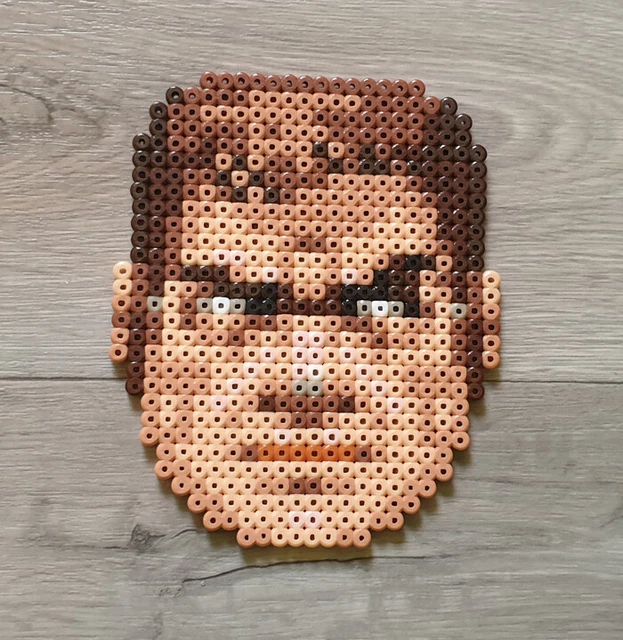 DOOM CLASSIC DOOMGUY Face Bead Art Pixel Sprite Perler Hama Nabbi Beads ...