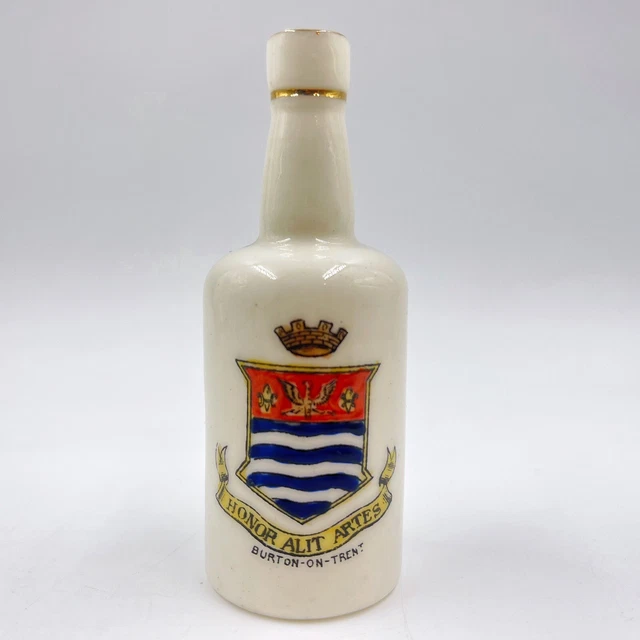 VINTAGE WILLOW ART Crested China Souvenir Model Of Bottle - Burt-On ...