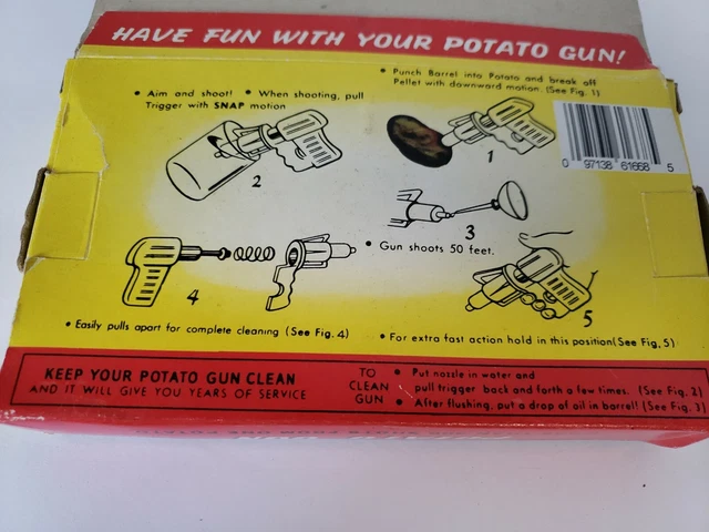 POTATO GUN CLASSIC Kids Fun Spud Pellets Launcher Novelty New Some box ...