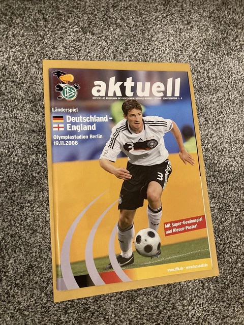 GERMANY V ENGLAND 2008 Friendly International Berlin Programme. £3.00 ...