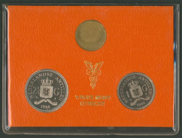 NETHERLANDS ANTILLES: COIN Set 1980 (Queen Beatrix) - BU EUR 5,01 ...