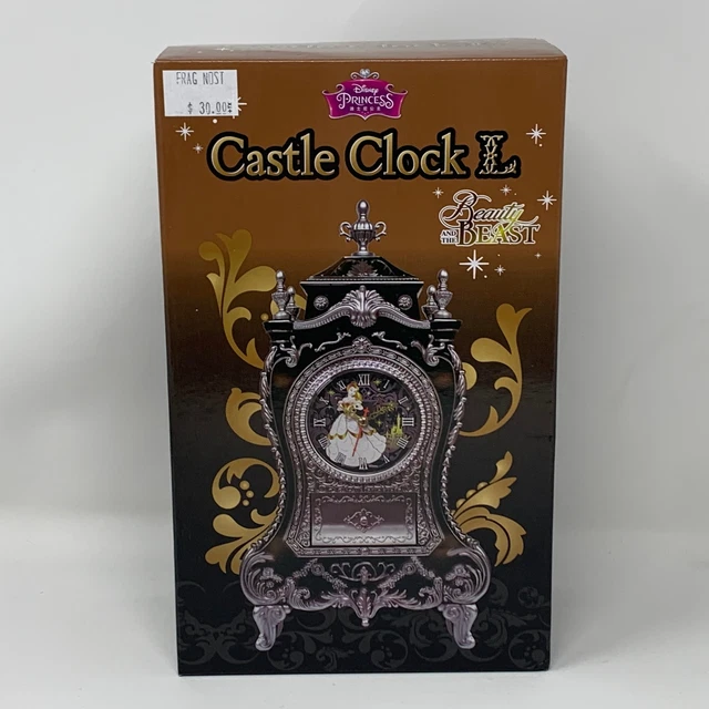 DISNEY TABLE CLOCK Beauty and the Beast Belle Castle Clock L Time ...